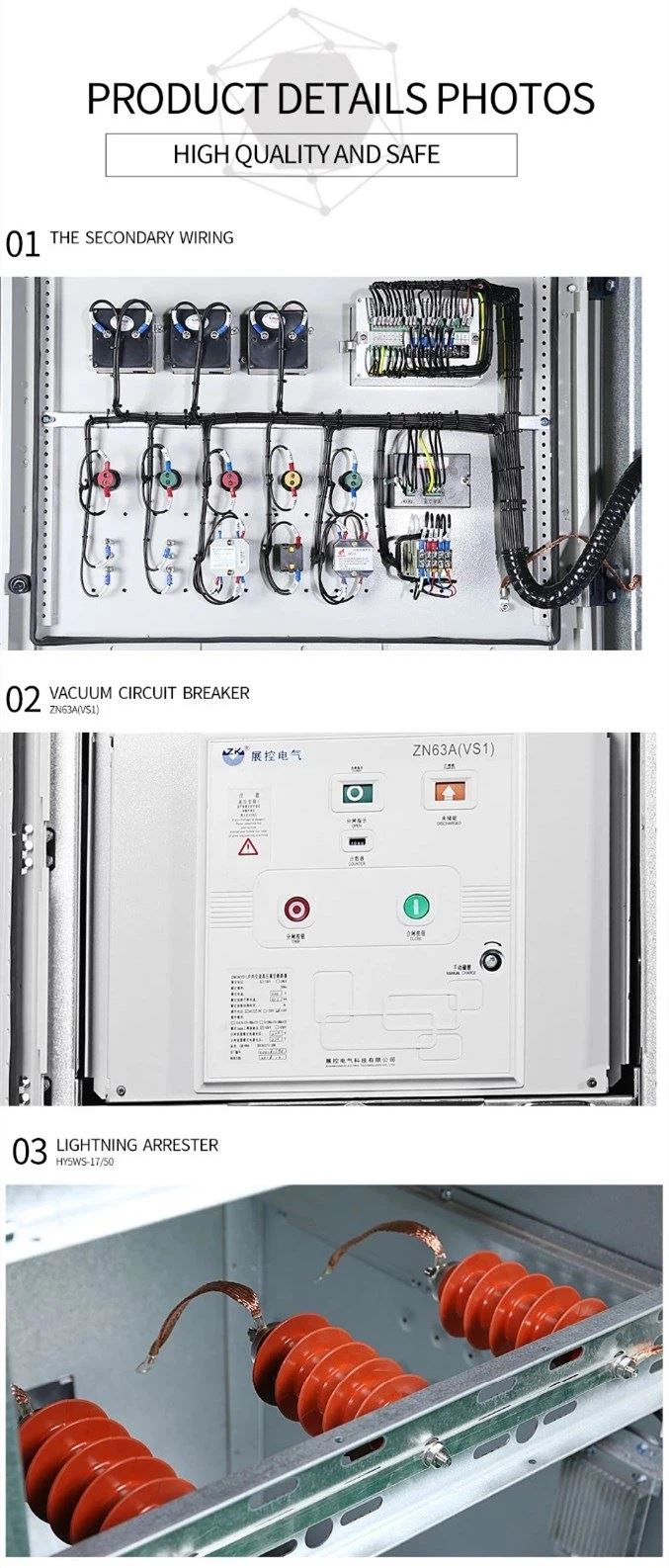 Hv/Mv/LV Switchgear Distribution Panel Sf6 Gas Cabinets Intelligent ...